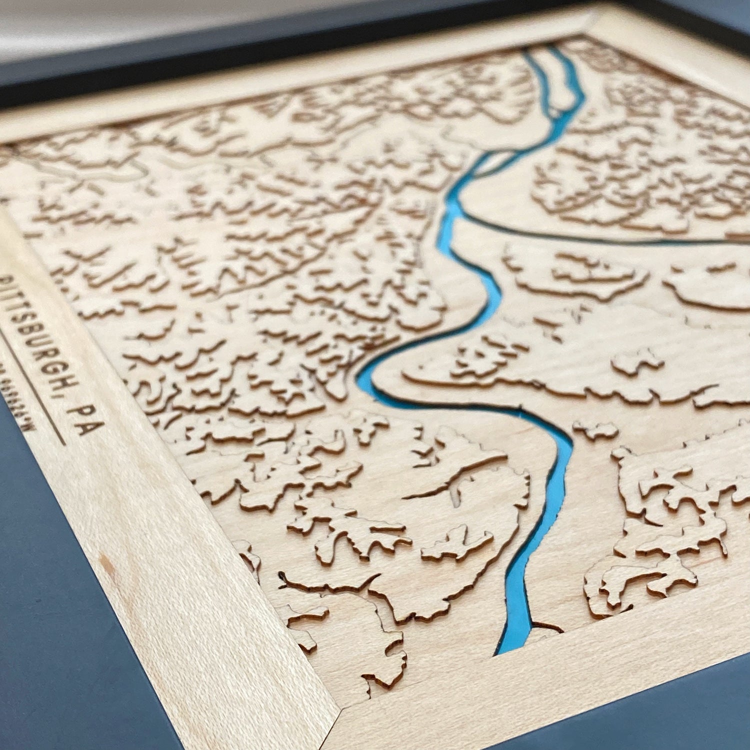 Pittsburgh Topographic Map – Squirrel Hill Design and Craft